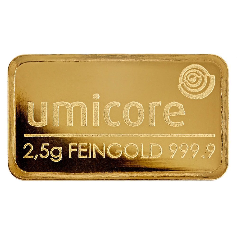 Stamped Gold Bar 2,5 g | Umicore